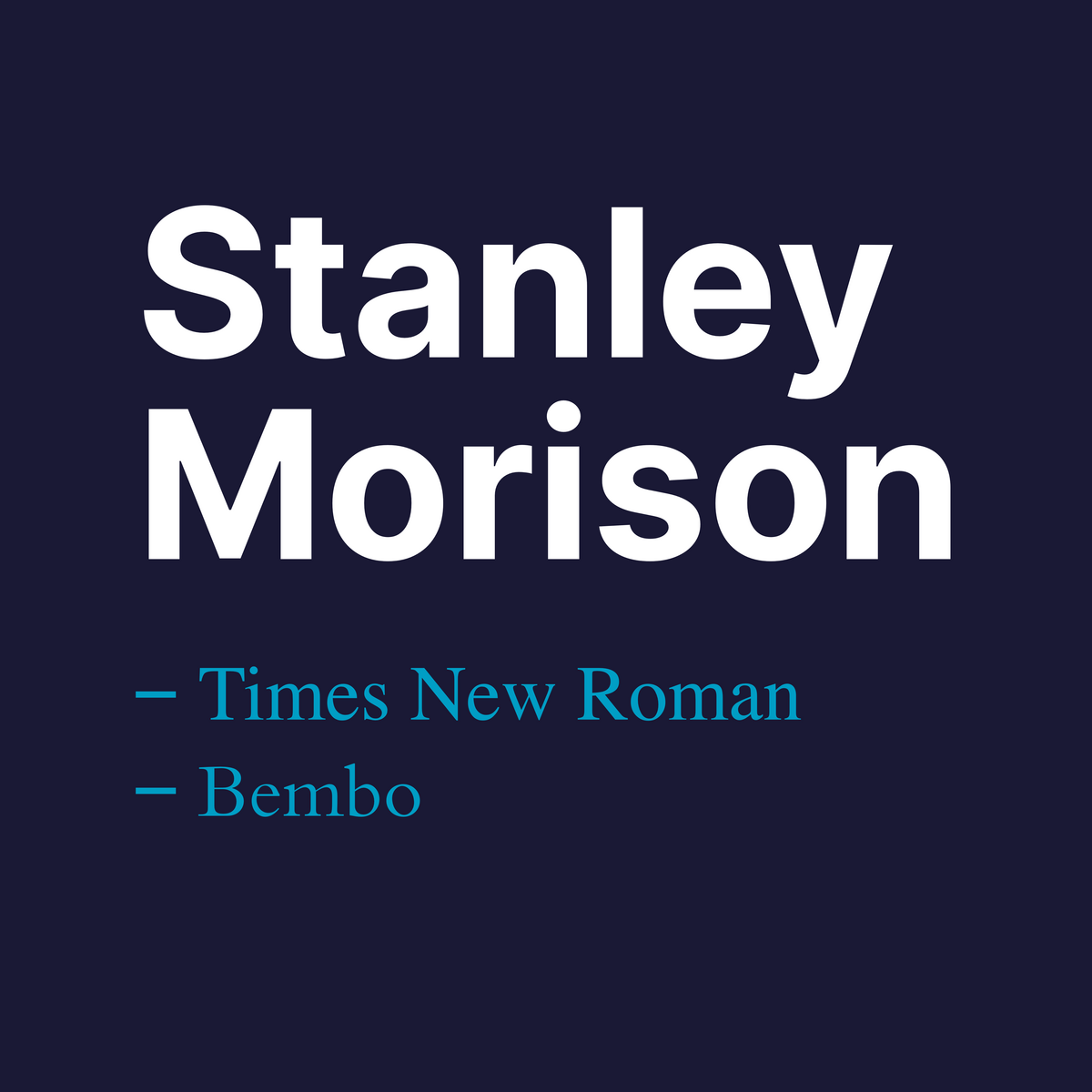 Große Typografen: Stanley Morison